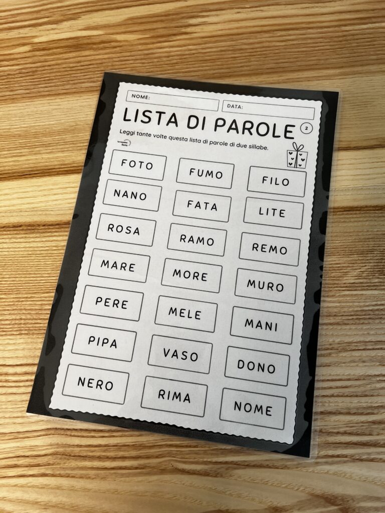 Liste di parole - LA MAESTRA ILARIA